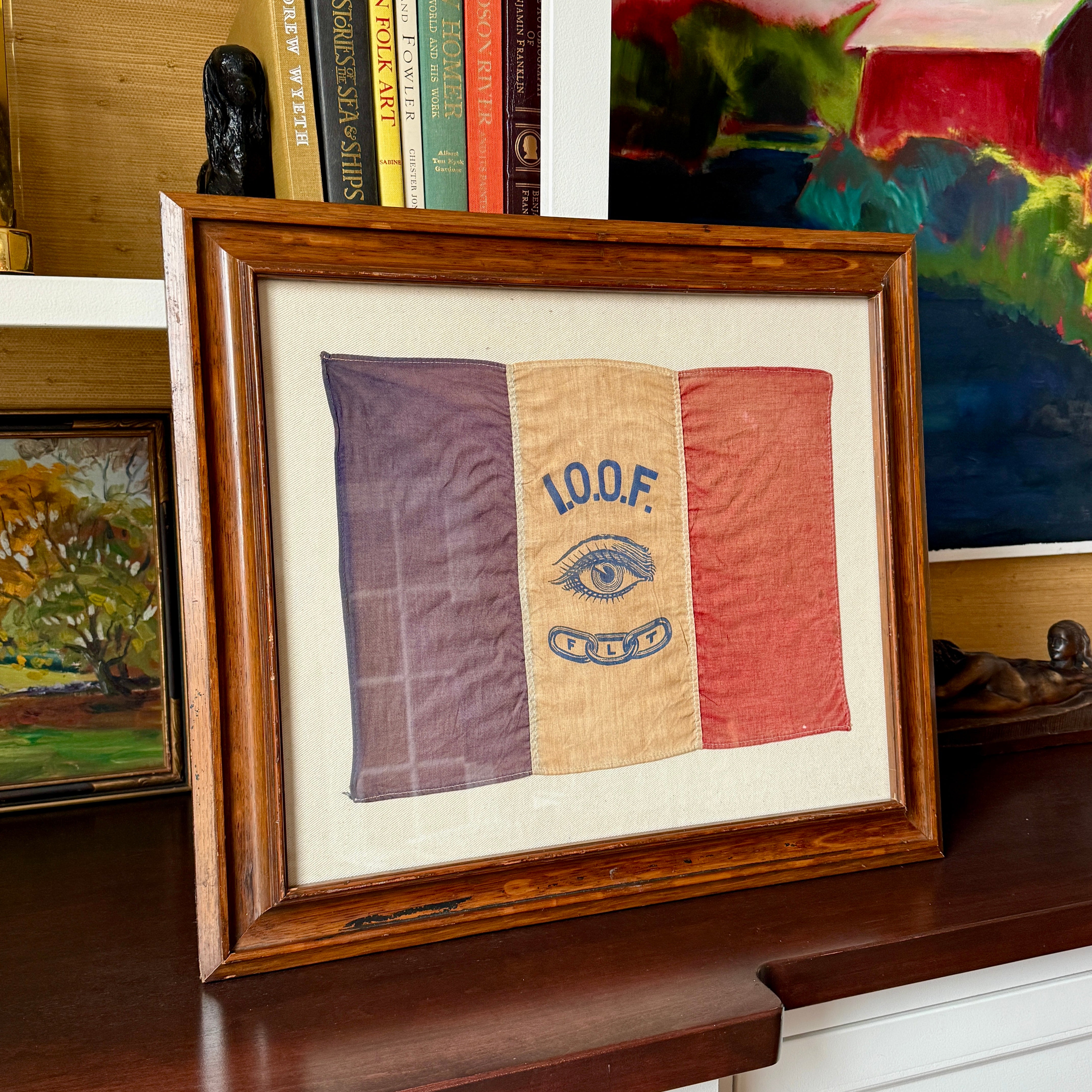 Antique International Order of Oddfellows All-Seeing Eye Flag (IOOF) o ...