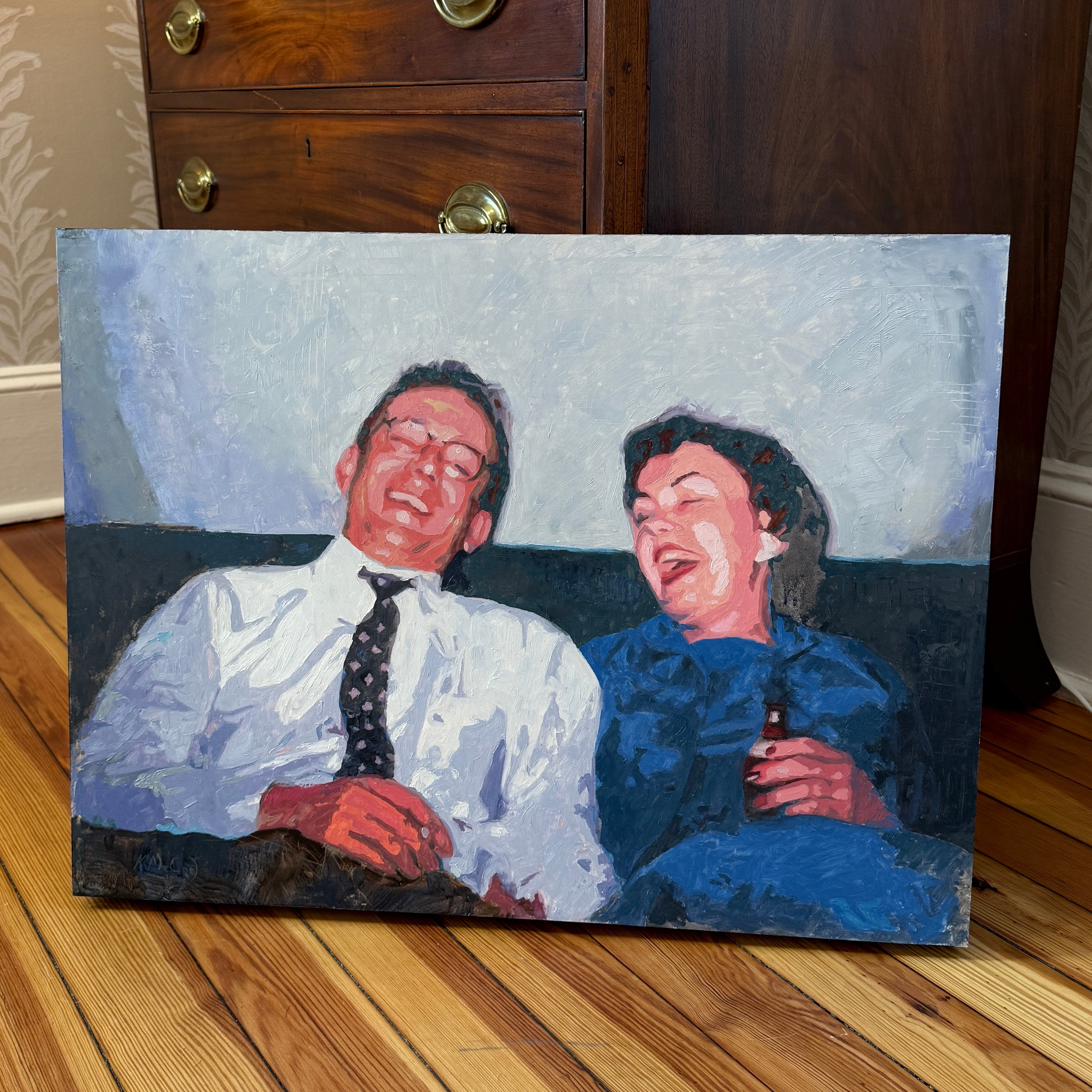 Karen McCool Trying to Make It to Midnight Oil Painting on Panel ...